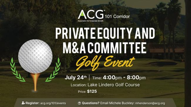 ACG 101 July 24th PE and M&A Committee Par 3 Golf Event – BY INVITATION ONLY | ACG 101 Corridor